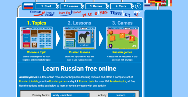 Top 10 Best Free Games to Learn Russian - LangLandia